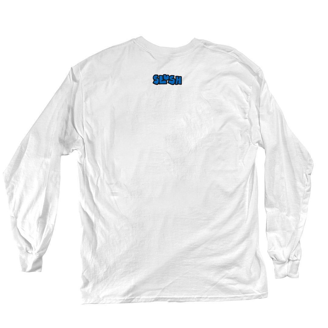 SLUSH LONG SLEEVE BUBBLE TEE - WHITE – Slush Magazine